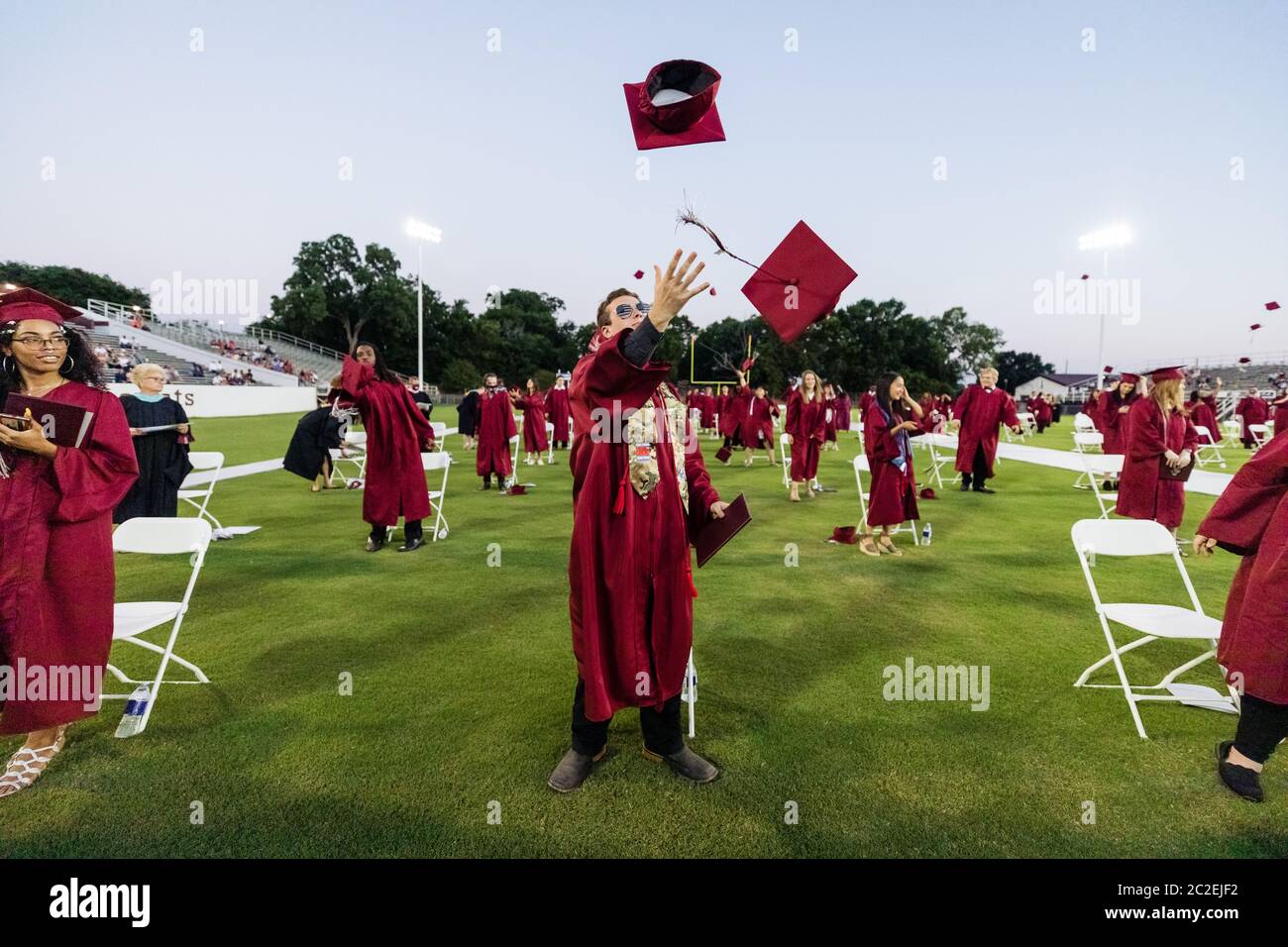 The Sherman High School Class of 2020 commencement ceremony is held on ...