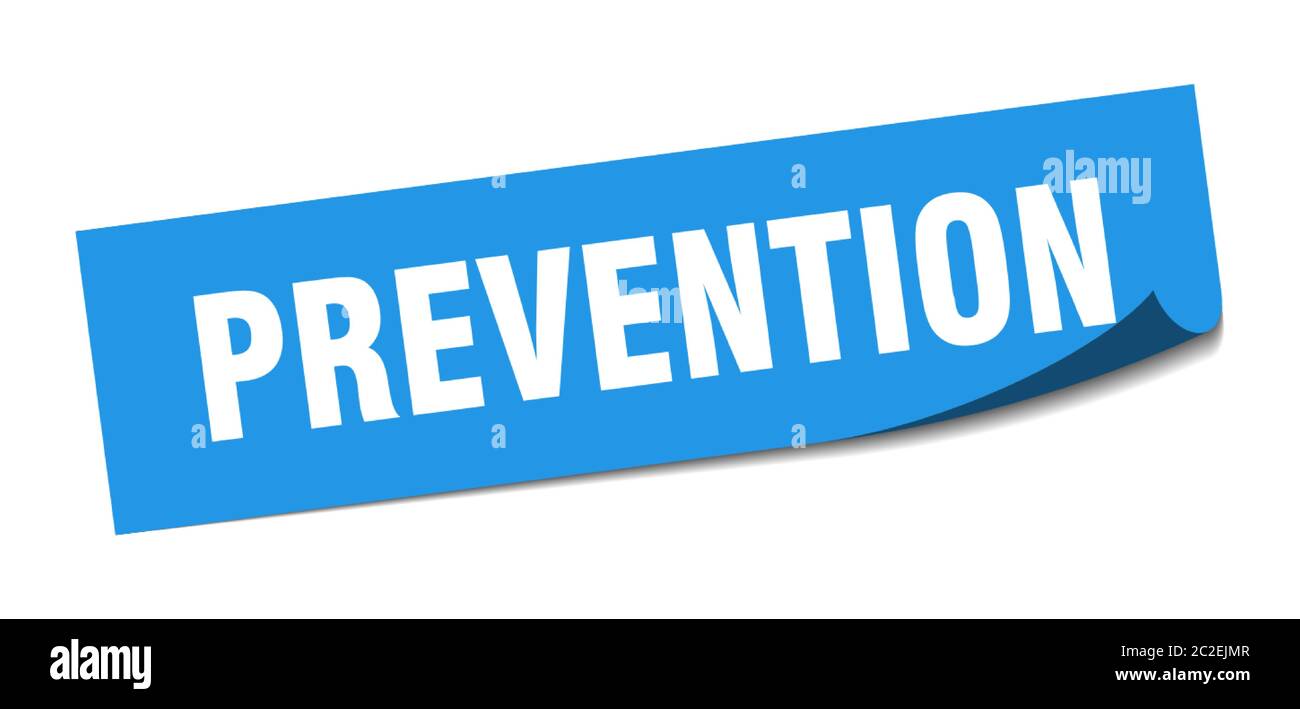 prevention sticker. prevention square isolated sign. prevention label ...