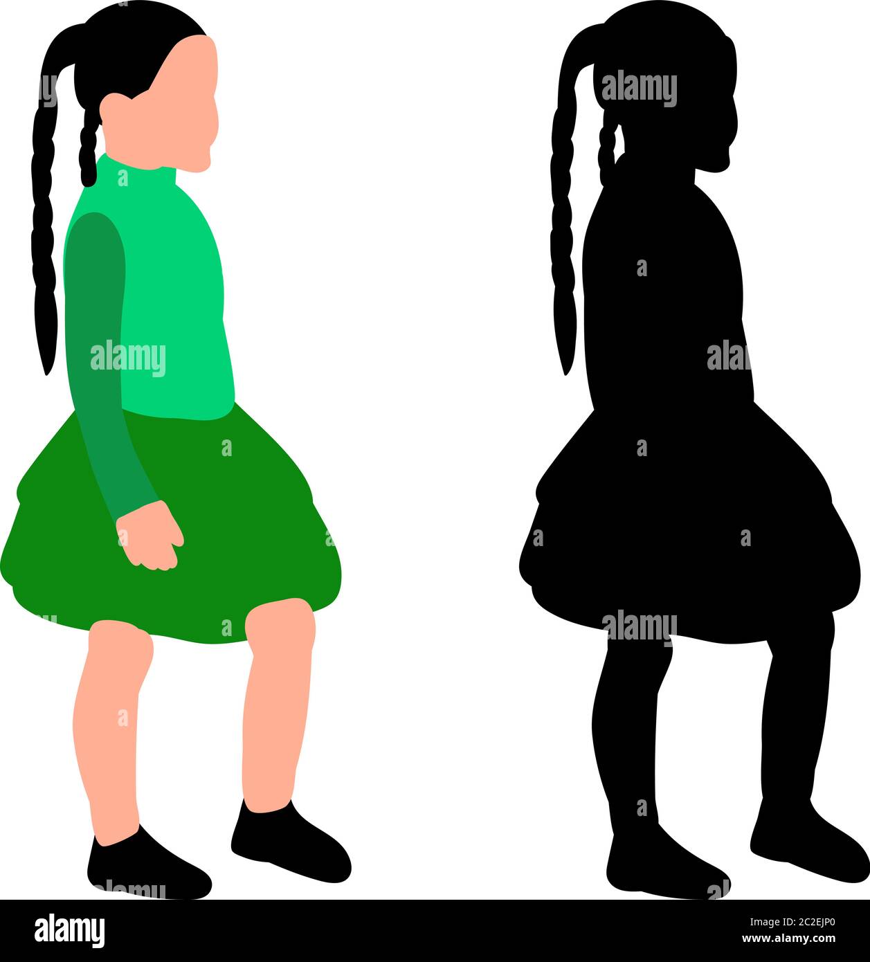 faceless child, girl Stock Vector Image & Art - Alamy
