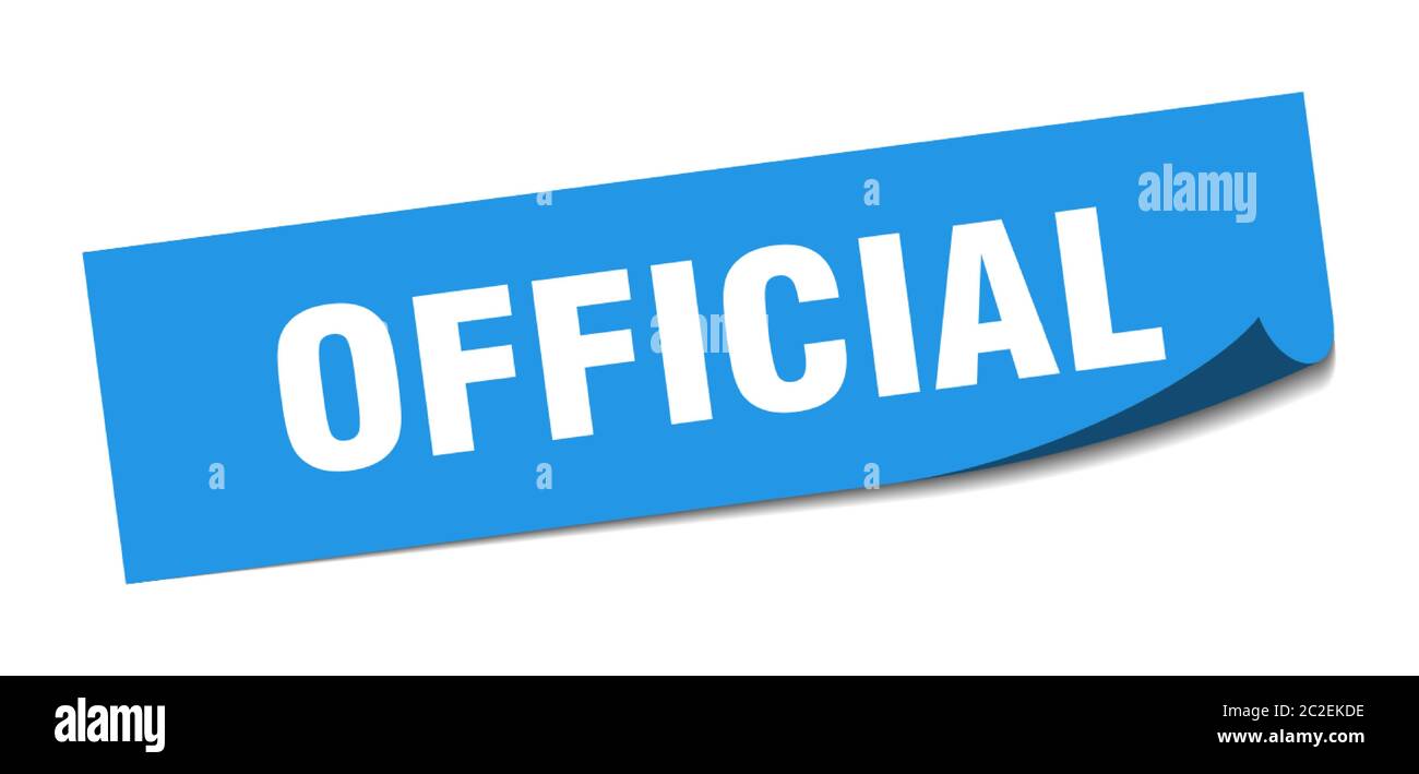official sticker. official square isolated sign. official label Stock ...
