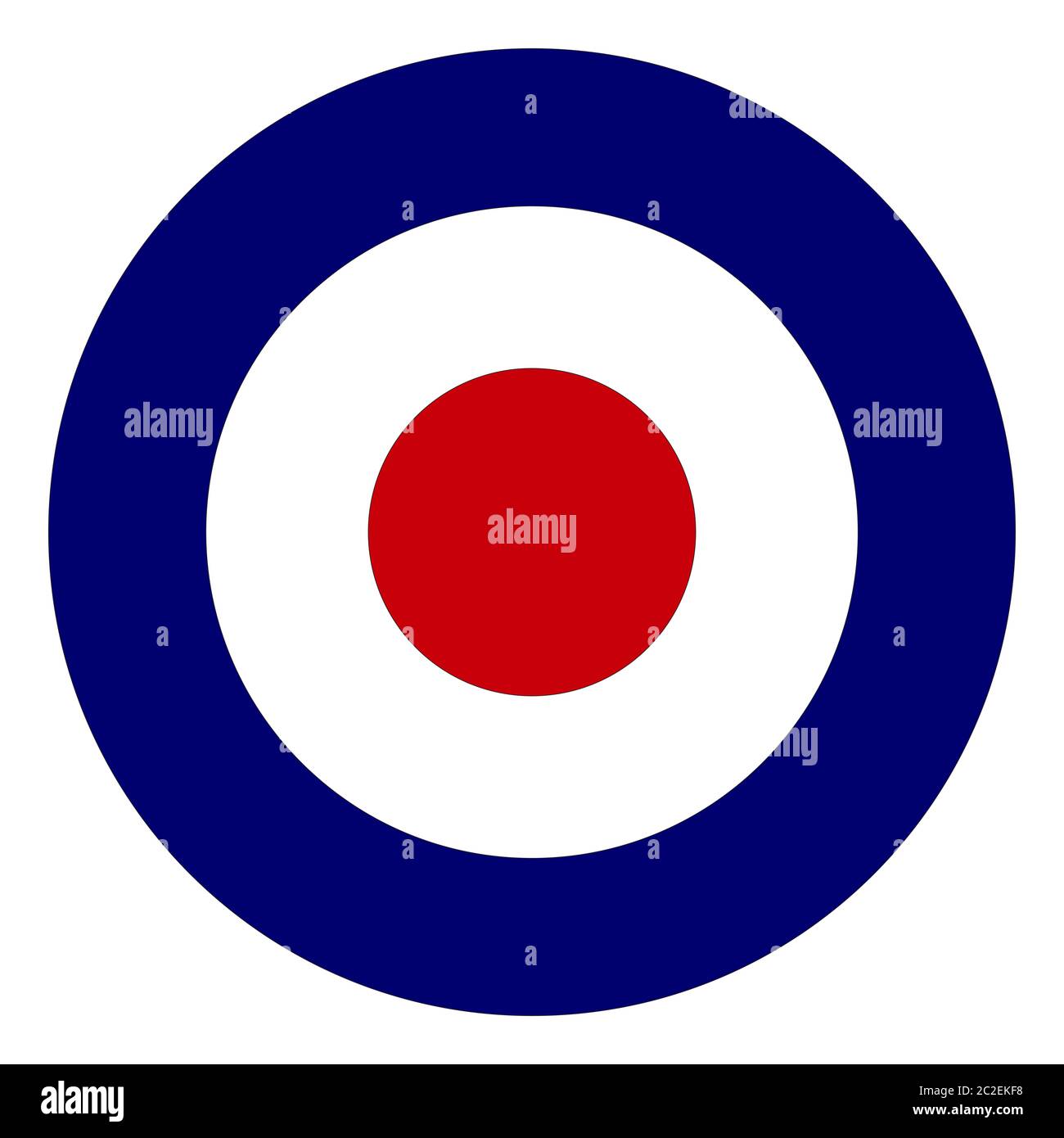Typical red white and blue circle roundel as per British fighter ...