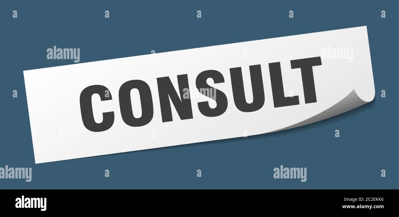 consult sticker. consult square isolated sign. consult label Stock ...