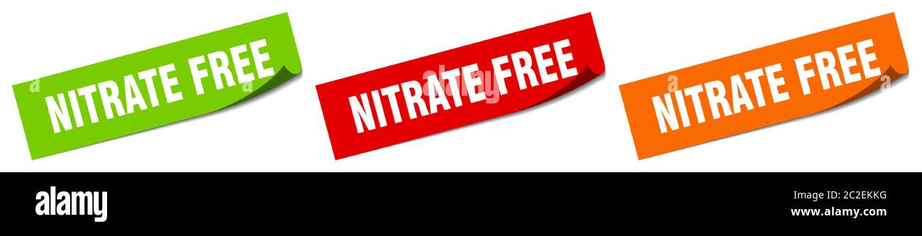 nitrate free sticker. nitrate free square isolated sign. nitrate free ...