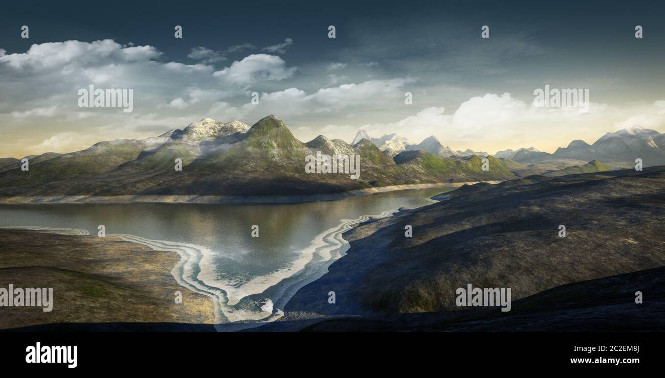 fantasy landscape scenery without vegetation Stock Photo - Alamy