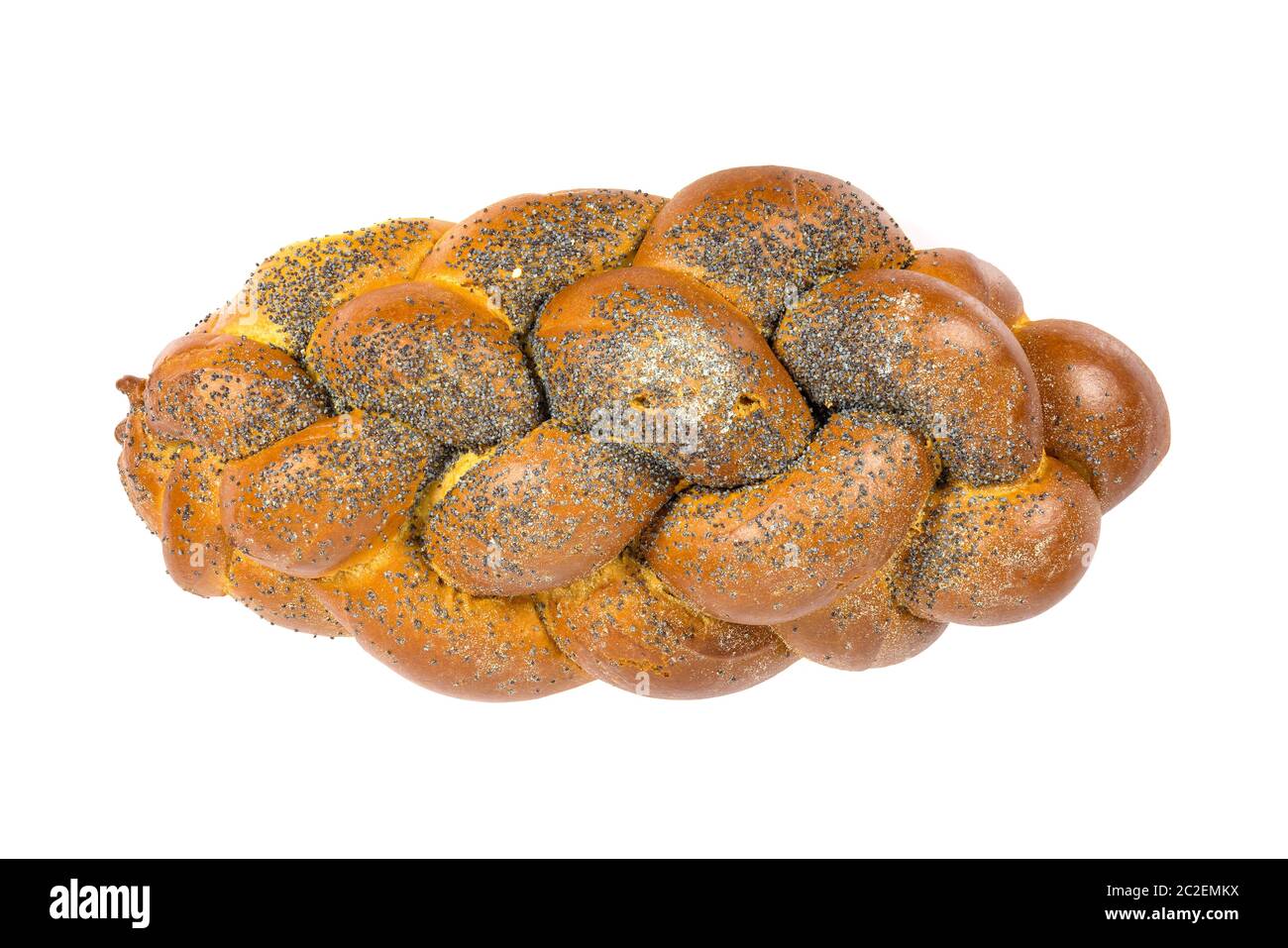 Fresh whole challah bread isolated on white background with clipping ...