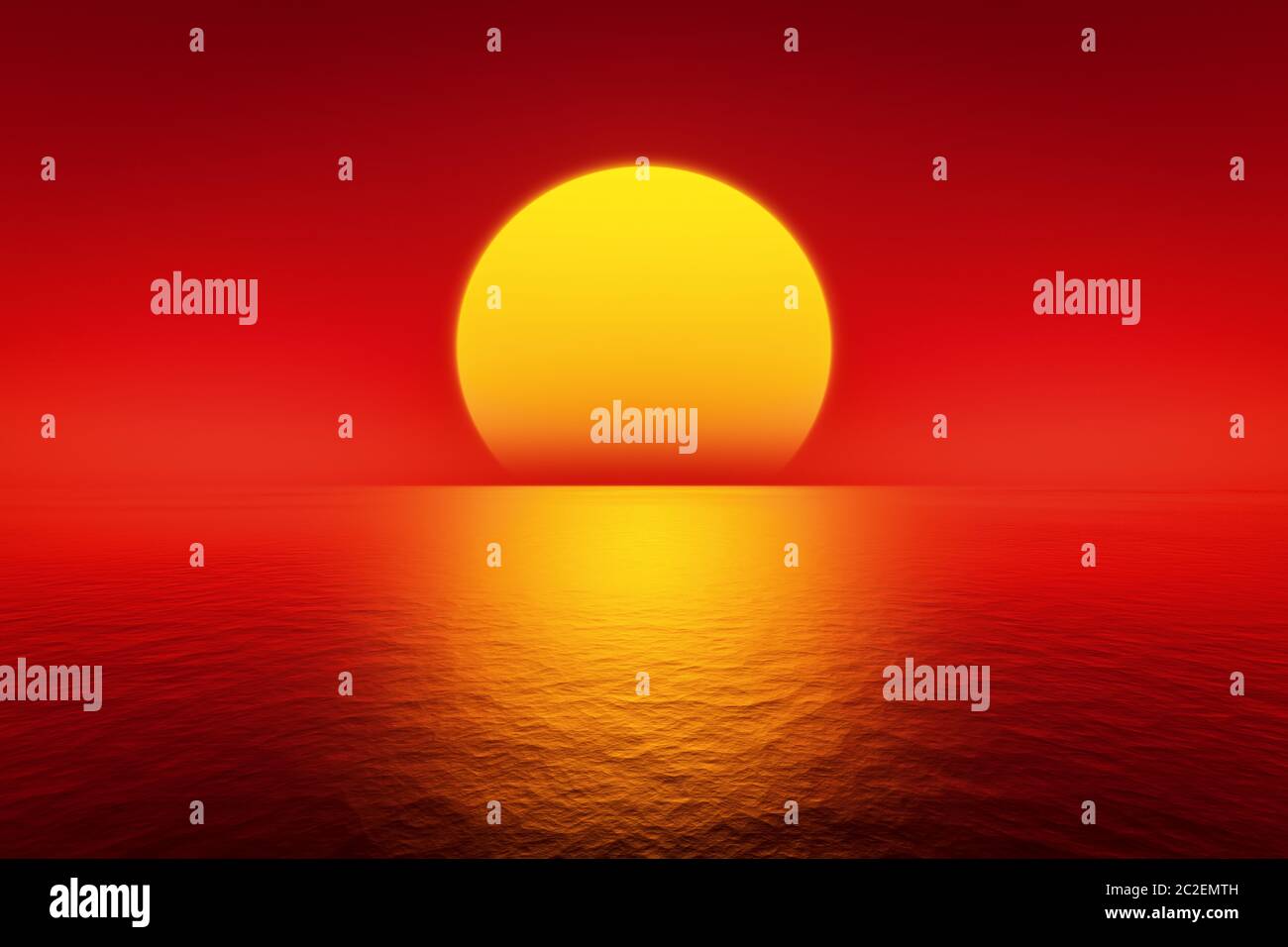Red sunset abstract 3d hi-res stock photography and images - Alamy