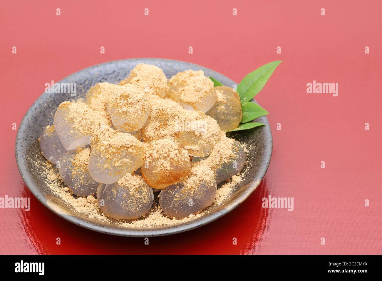 Japanese confectionery, Warabi mochi traditional sweets Stock Photo - Alamy