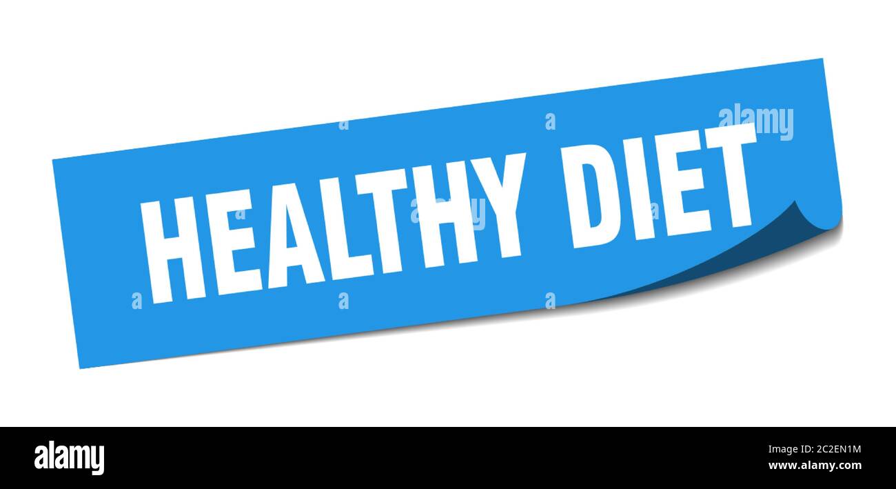 healthy diet sticker. healthy diet square isolated sign. healthy diet ...