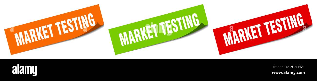 market testing sticker. market testing square isolated sign. market ...