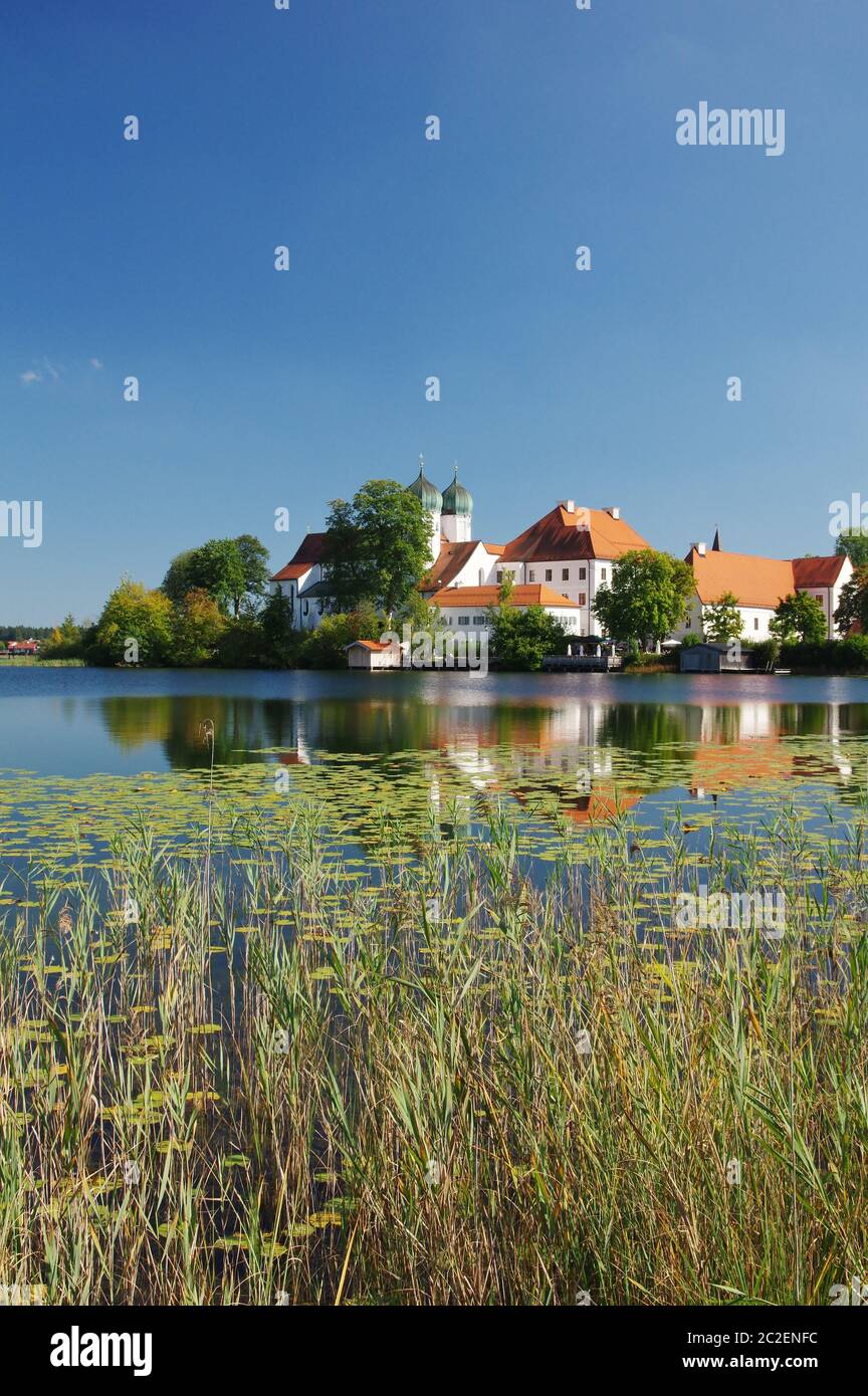"Klostersee" (Monastery lake) and "Kloster Seeon" (Monastery Seeon ...