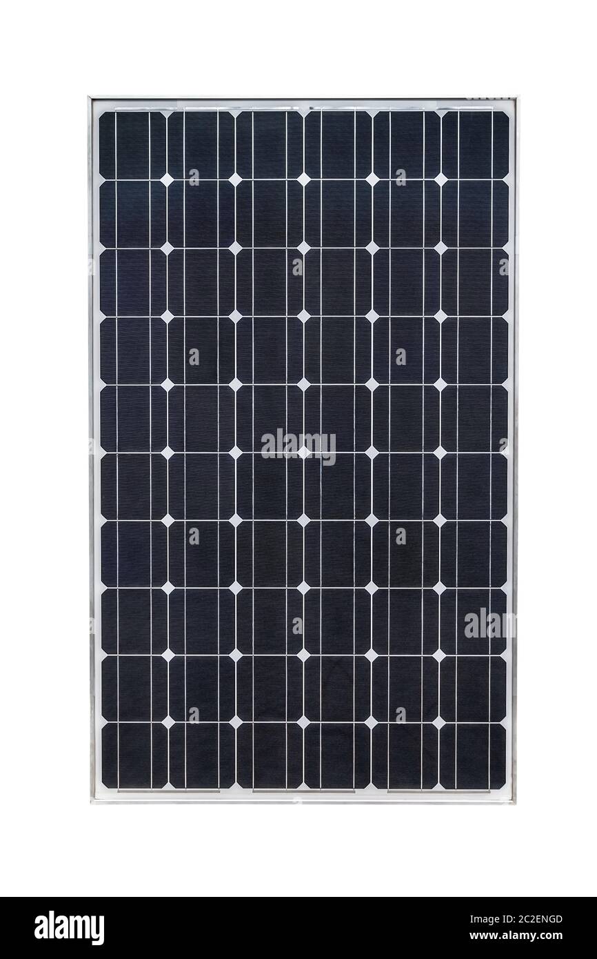 Solar panel isolated on white background with clipping path Stock Photo ...