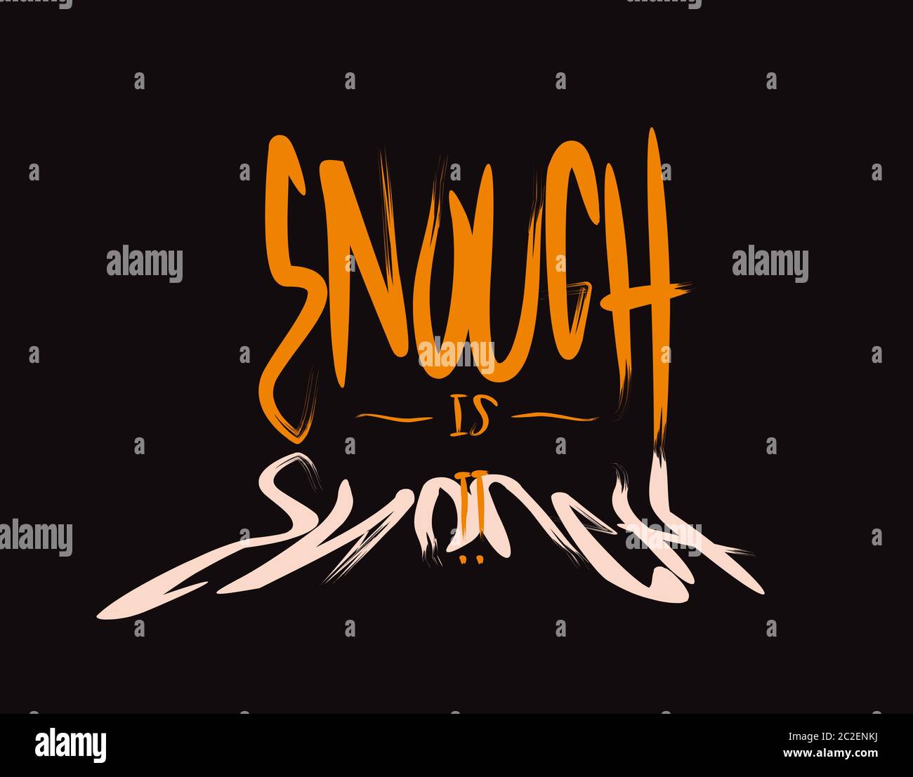 Enough is Enough lettering text on Black background in vector ...