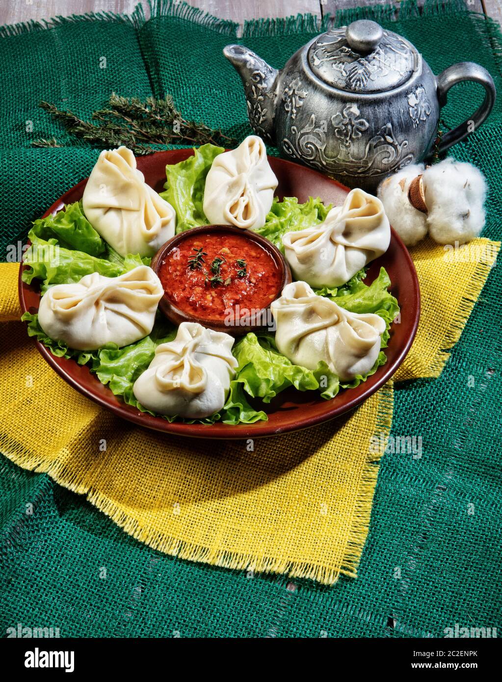 Manty And Vegetables Stock Photo - Alamy