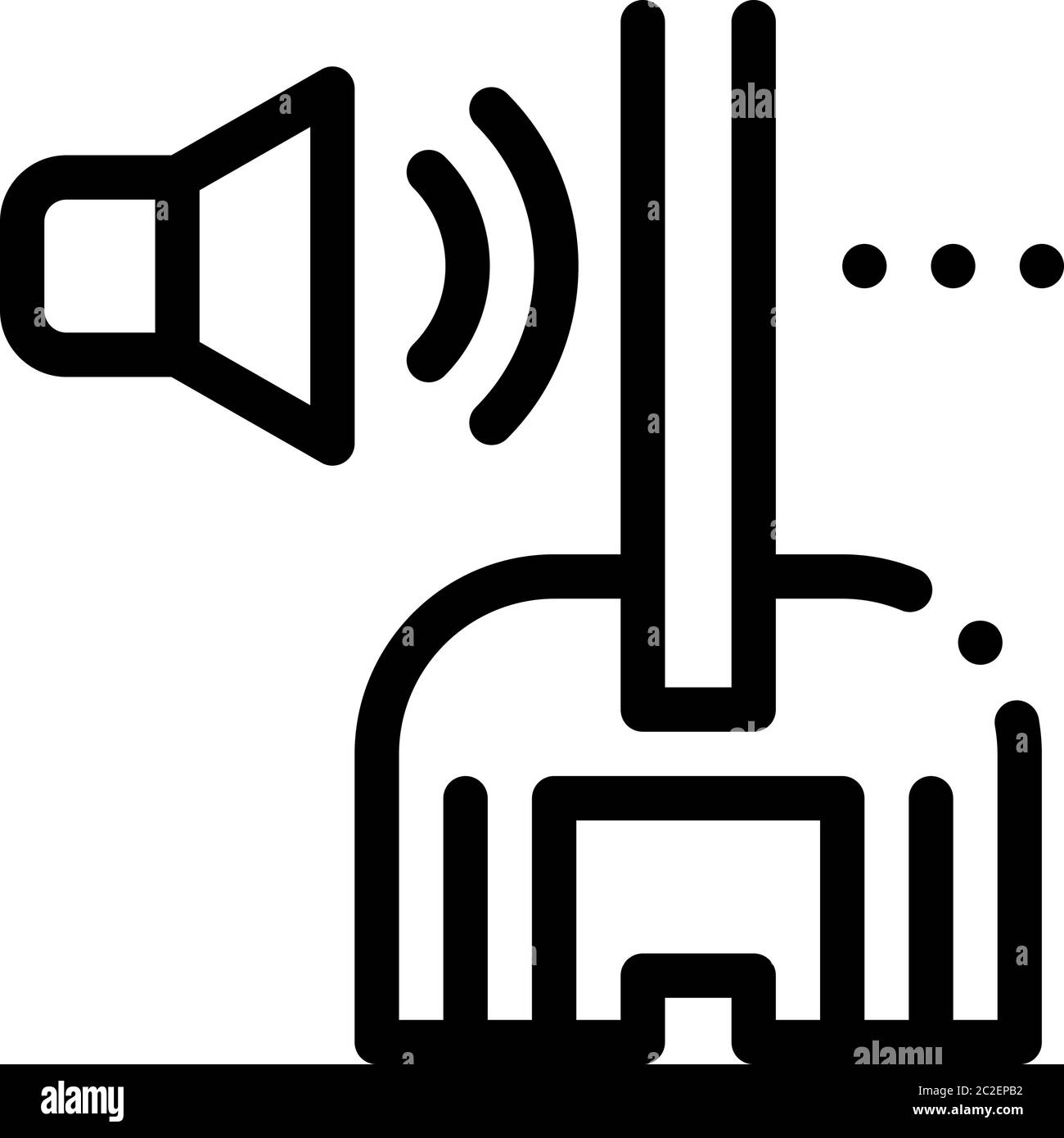 soundproof window glass icon vector outline illustration Stock Vector ...