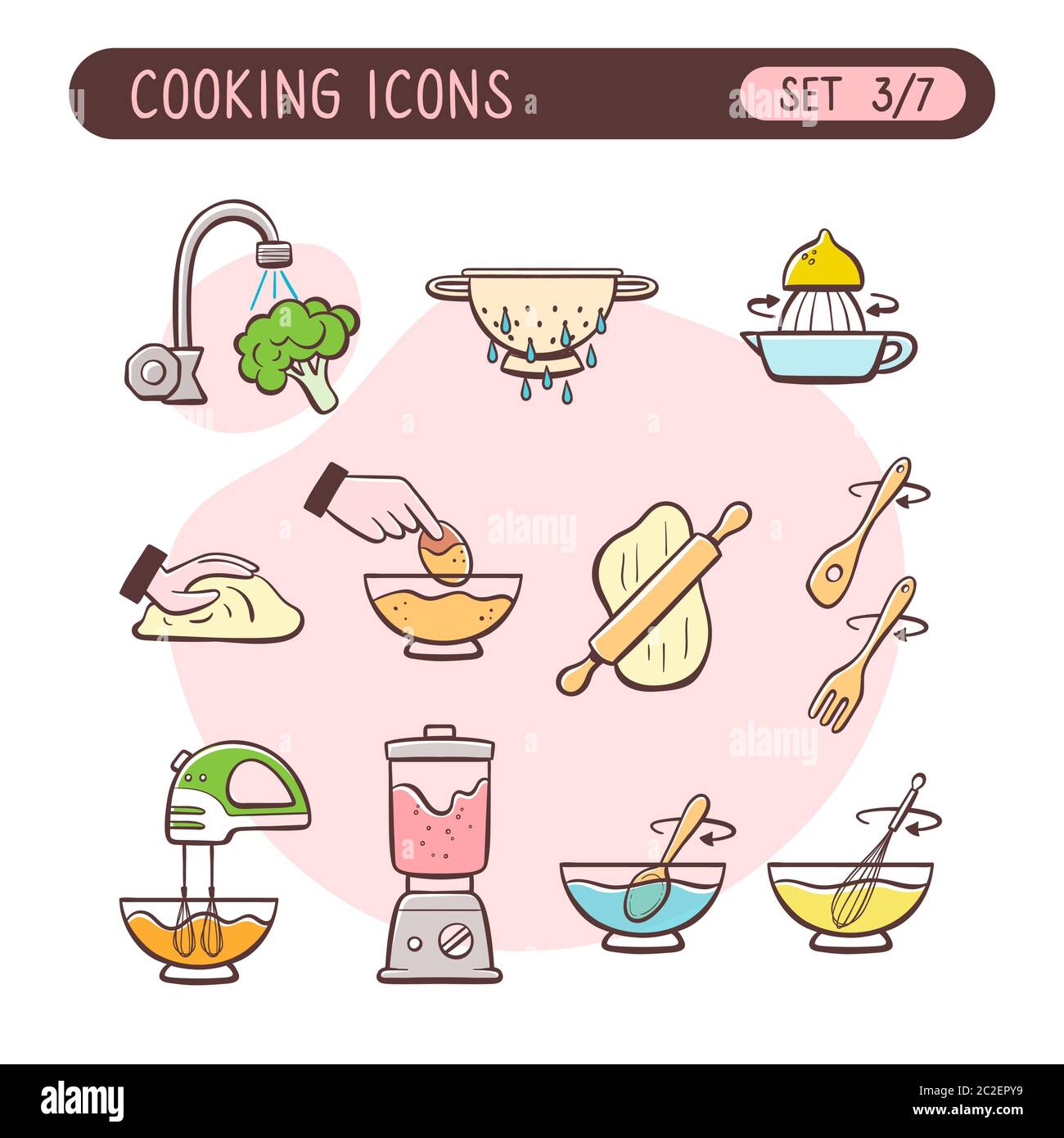 Cooking instructions icon set. Very useful to explain cooking recipes ...