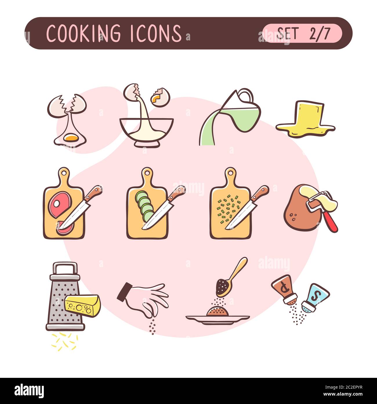 Manual food slice Stock Vector Images - Alamy