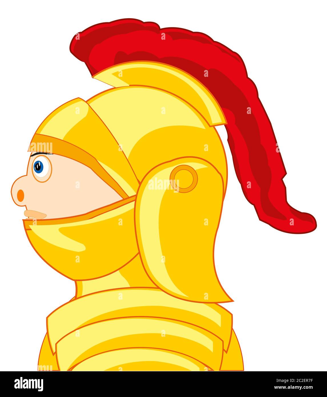 Portrait of the roman medieval warrior in helmet profile Stock Photo ...