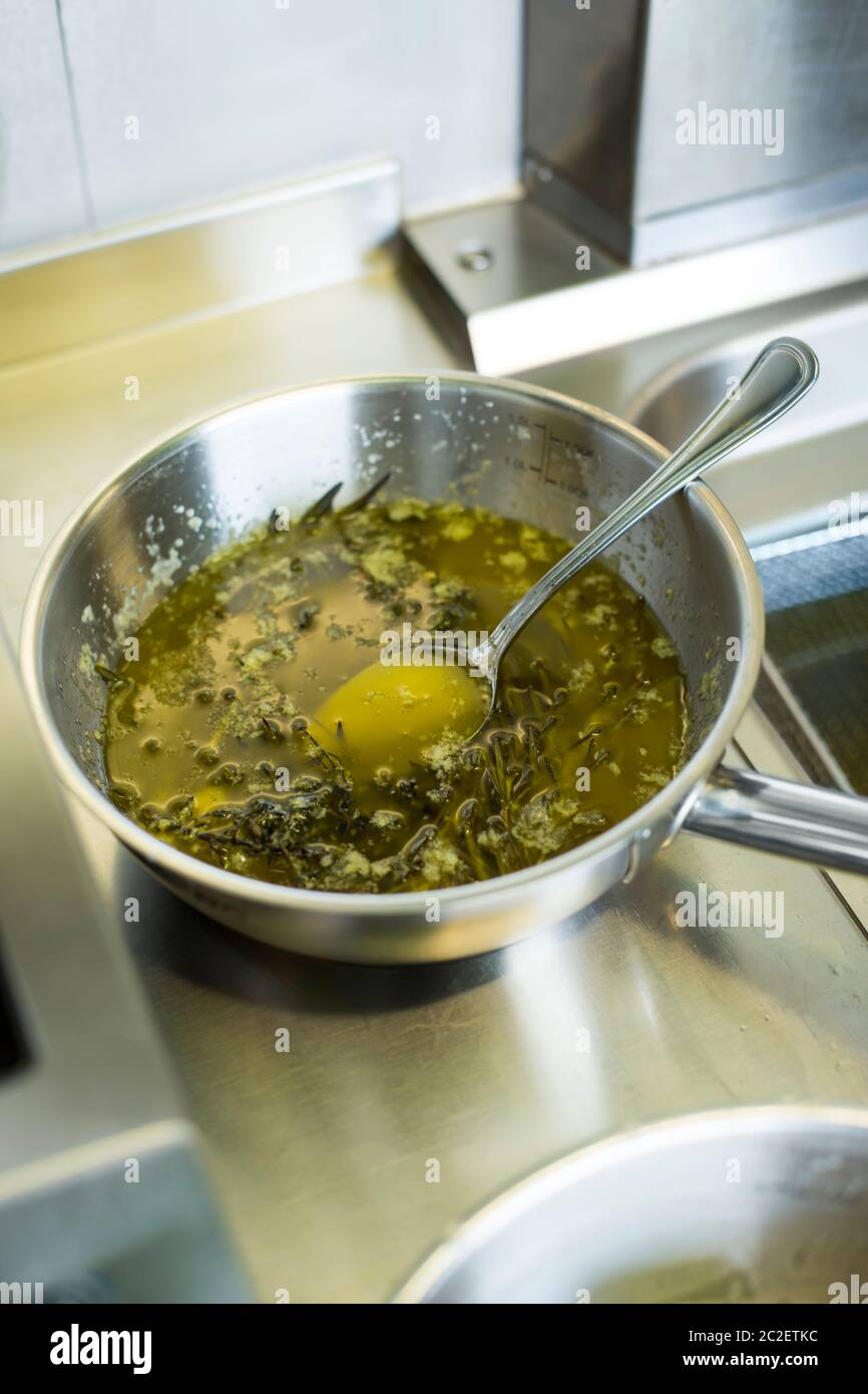 preparation oil of herbs Stock Photo - Alamy