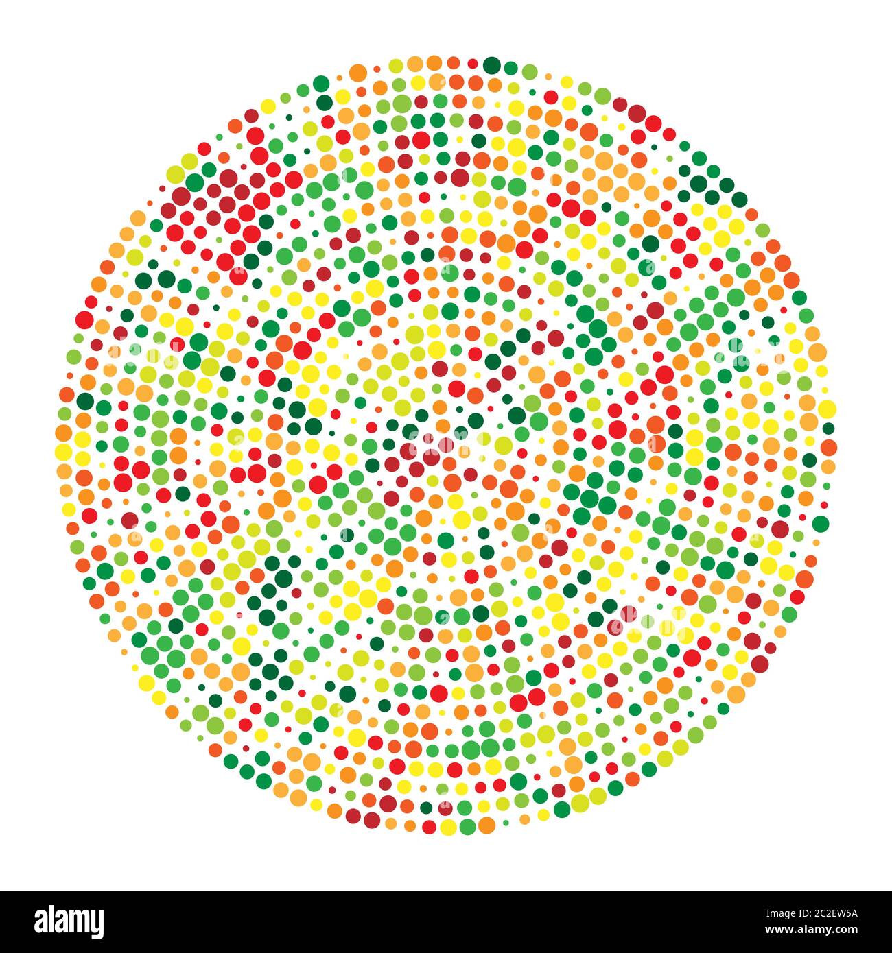 Rainbow colored abstract circle made of dots in radial arrangement ...