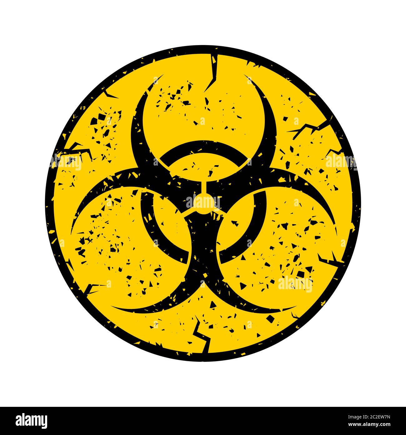 Beware Biohazard Sign Isolated on White Backgrouind. International ...