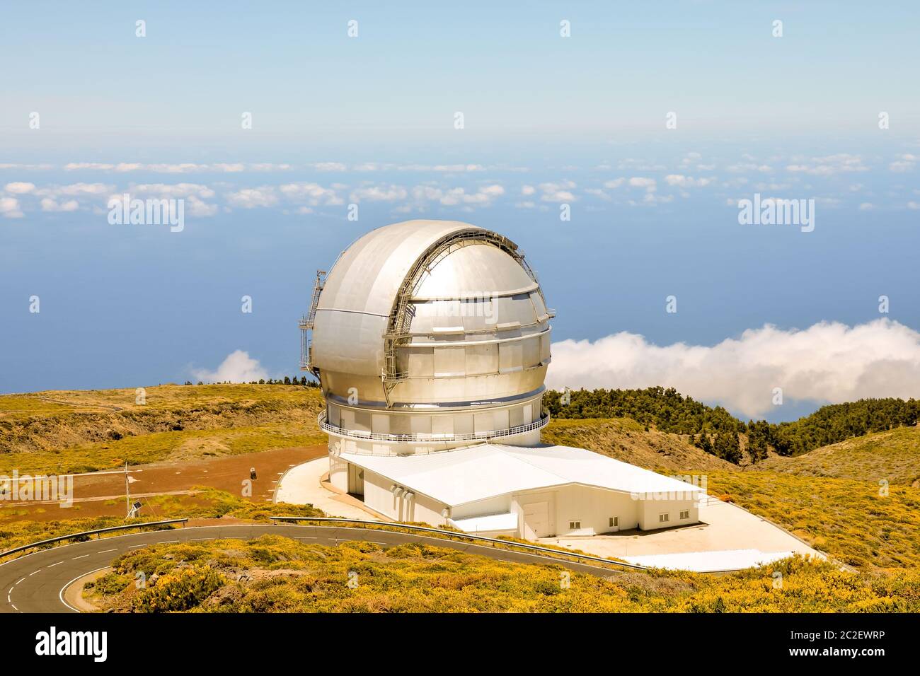 Photo Picture of a Modern Scientific Astronomical Observatory Telescope ...
