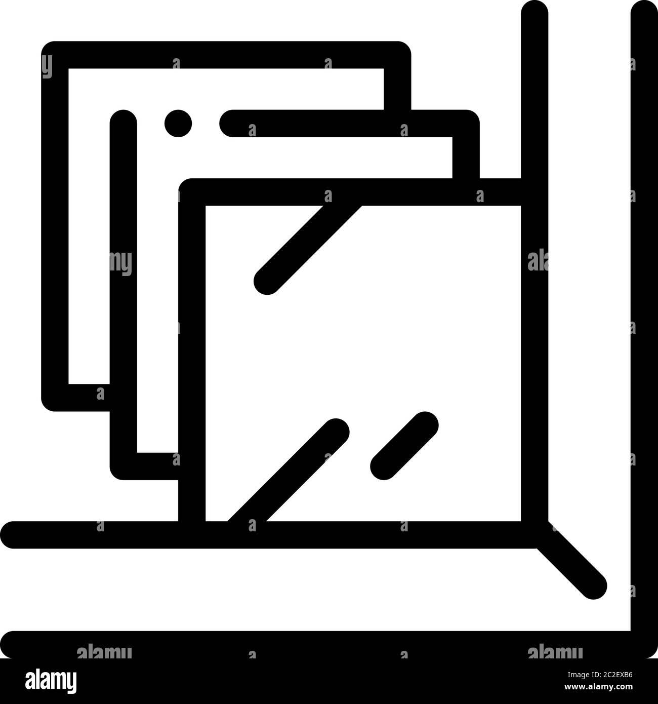laminated glass window icon vector outline illustration Stock Vector ...