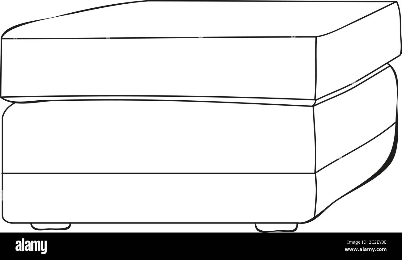 isolated furniture ottoman sketch Stock Vector Image & Art - Alamy