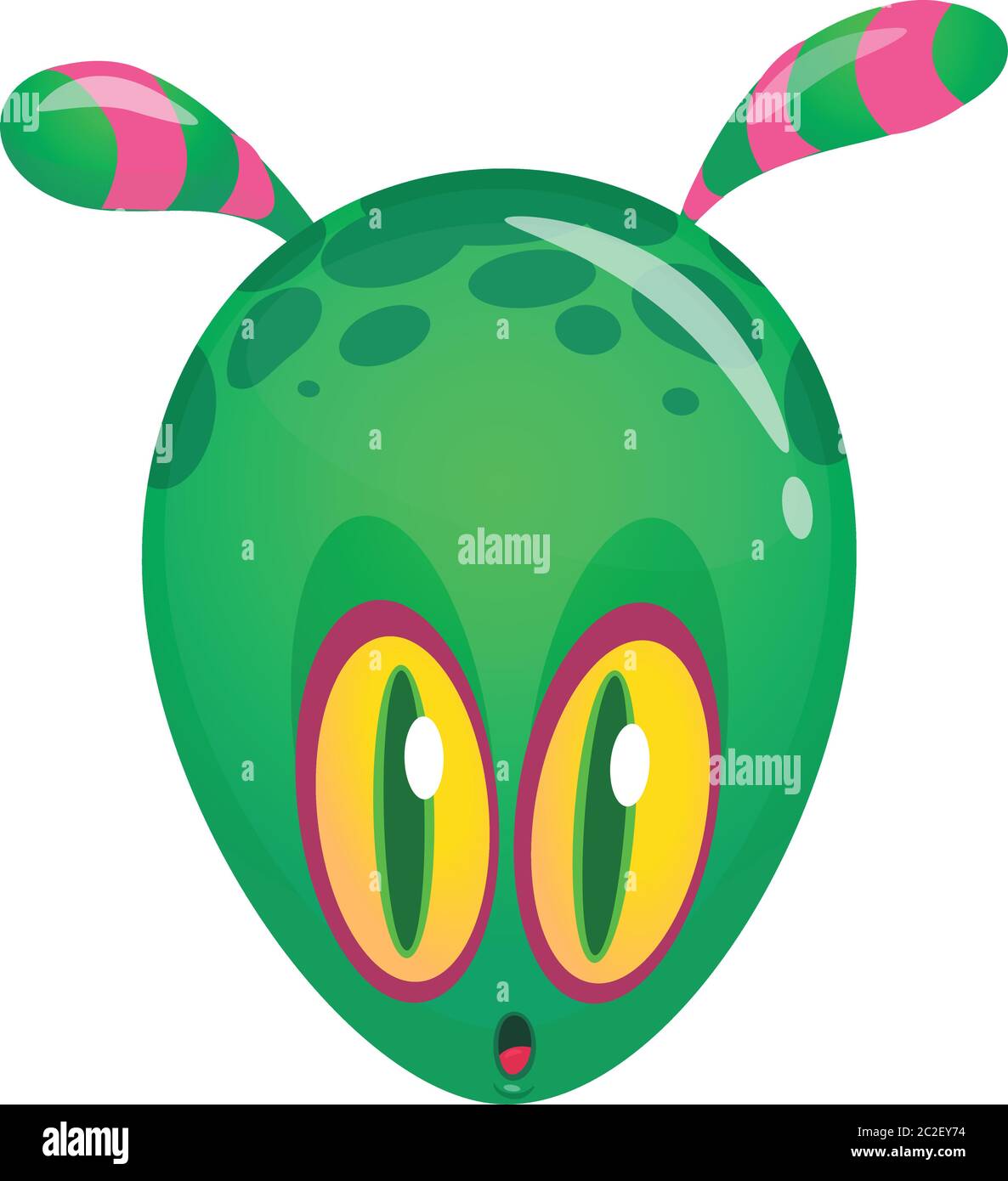 Green alien cartoon. Vector icon isolated Stock Vector Image & Art - Alamy