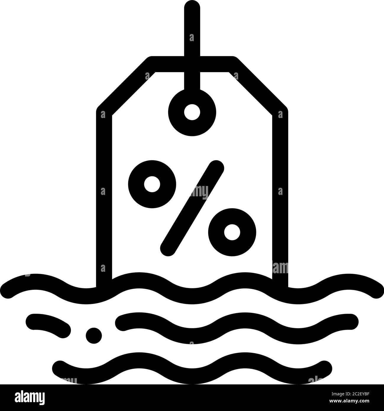 floating interest icon vector outline illustration Stock Vector Image ...