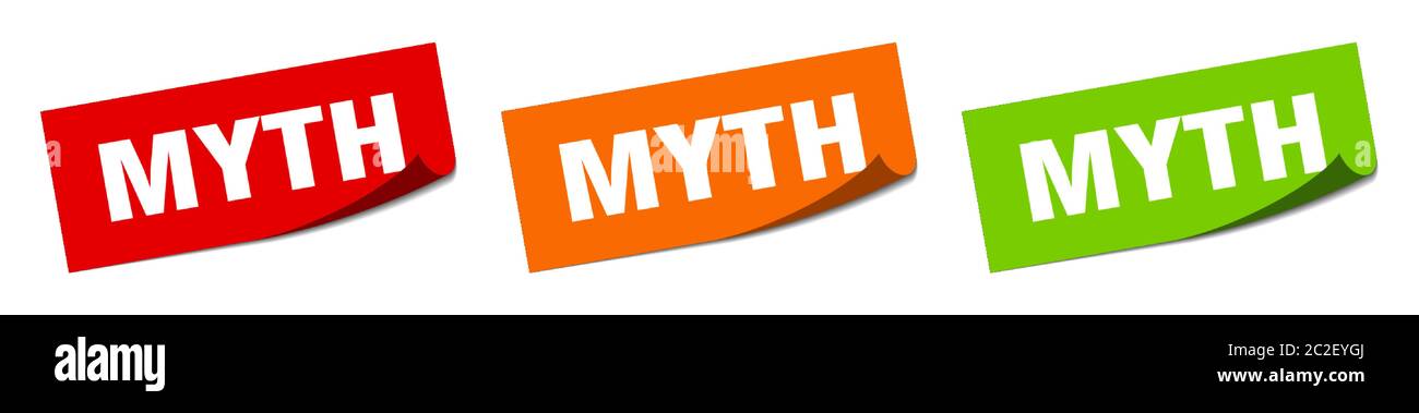 myth sticker. myth square isolated sign. myth label Stock Vector Image ...