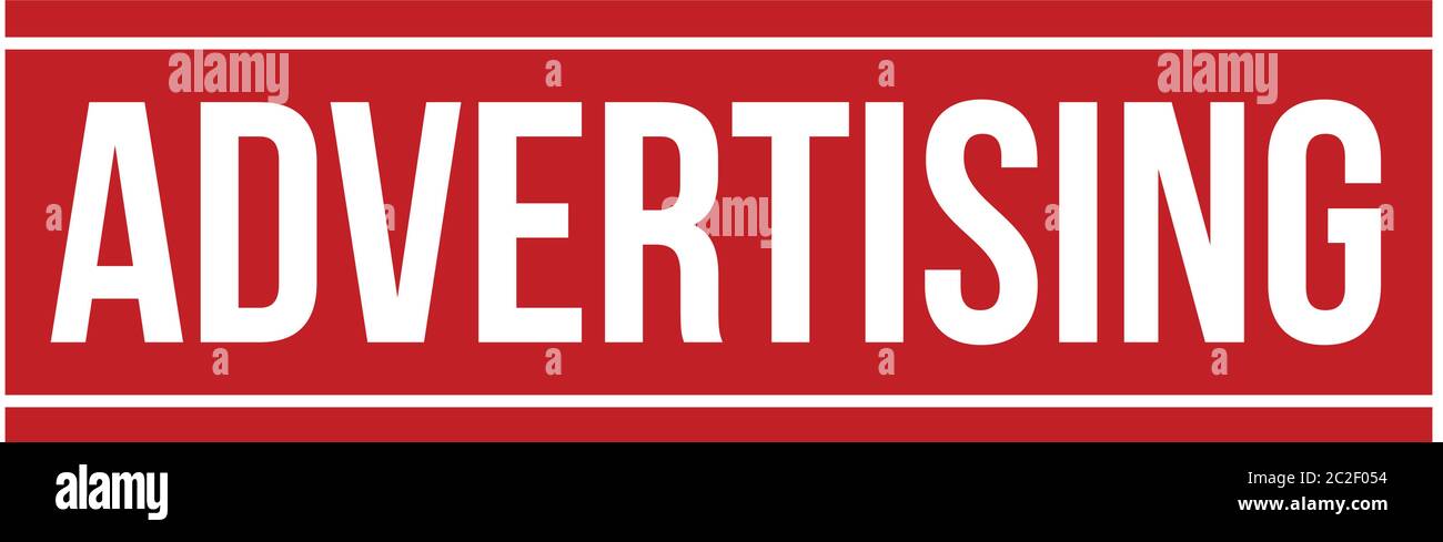 Advertising Grunge Rubber Stamp On White Background Stock Vector Image ...