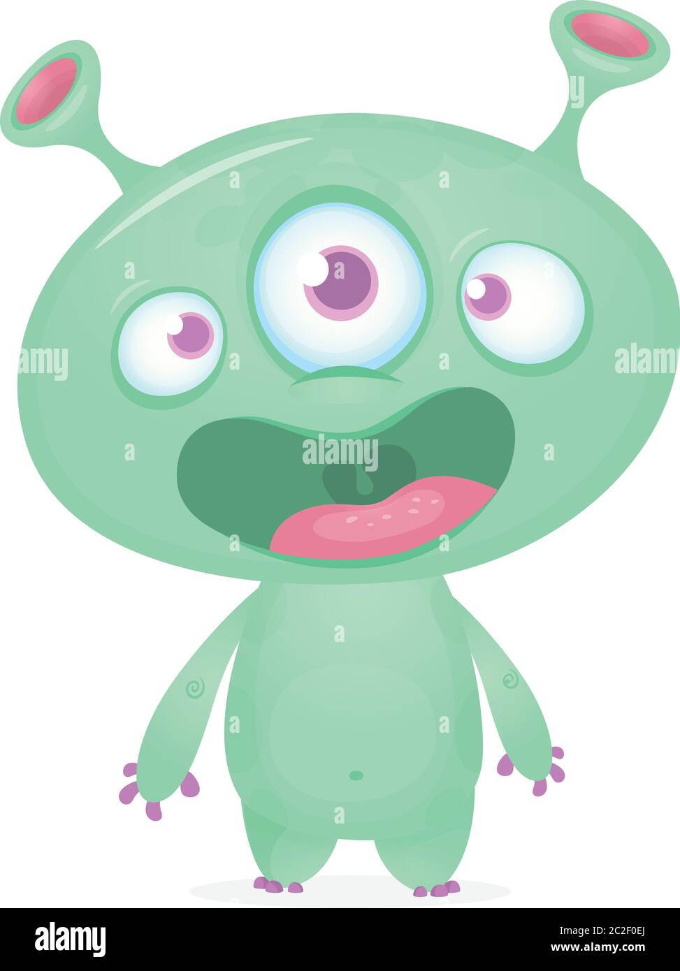 Happy carton alien character. Vector illustration. Clipart Stock Vector ...