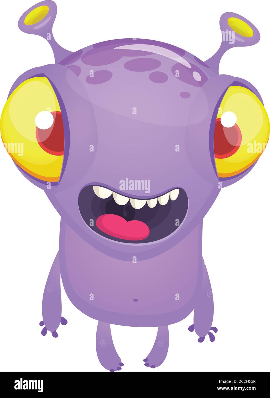 Cartoon alien character. Vector illustration isolated Stock Vector ...
