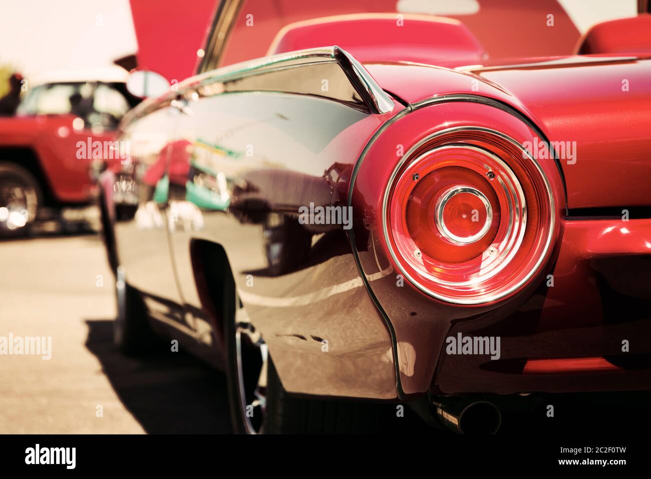 Classic car street display Stock Photo - Alamy