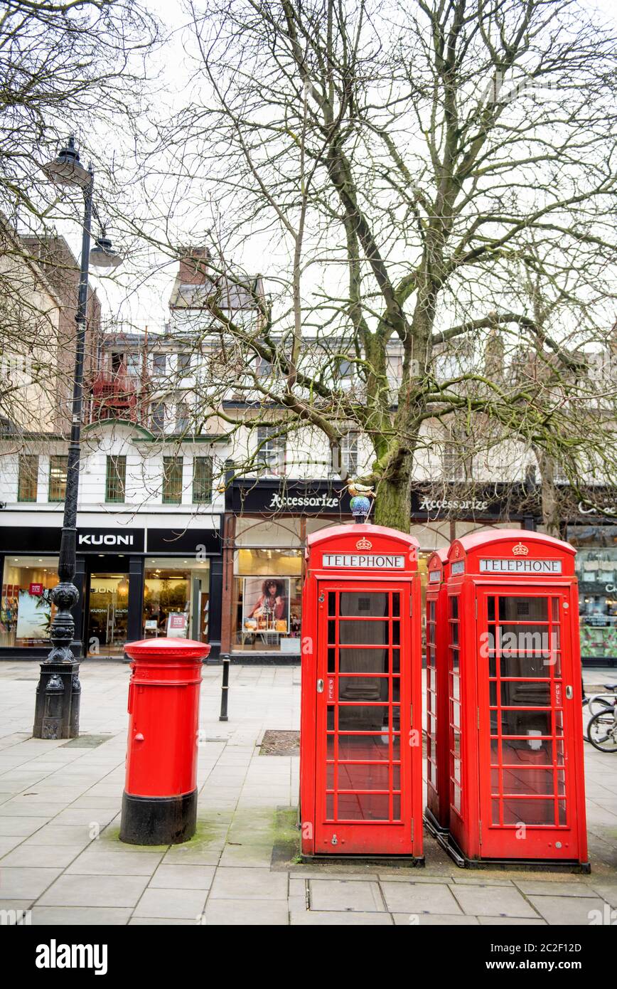 Old telephone box postbox hi-res stock photography and images - Alamy