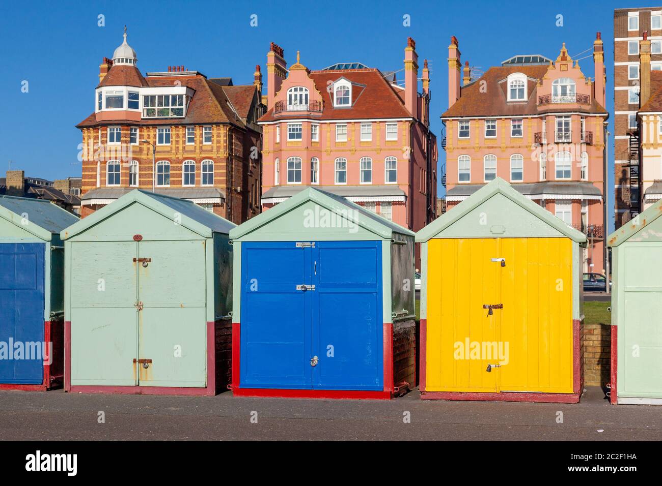 Colorful Brighton beach huts Stock Photo - Alamy