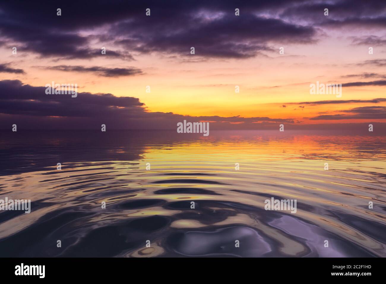 beautiful sunset over the acean Stock Photo - Alamy