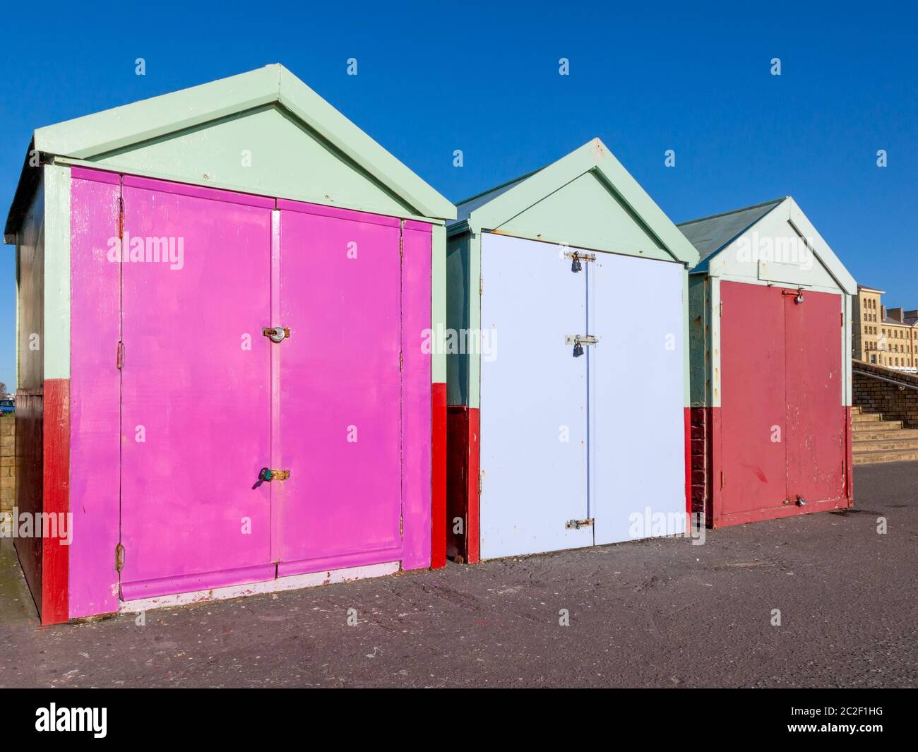 Colorful Brighton beach huts Stock Photo - Alamy