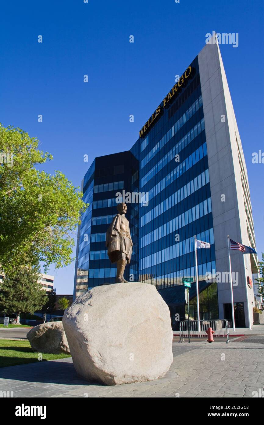Major General Jesse Lee Reno statue in Powning Veterans Memorial Park ...
