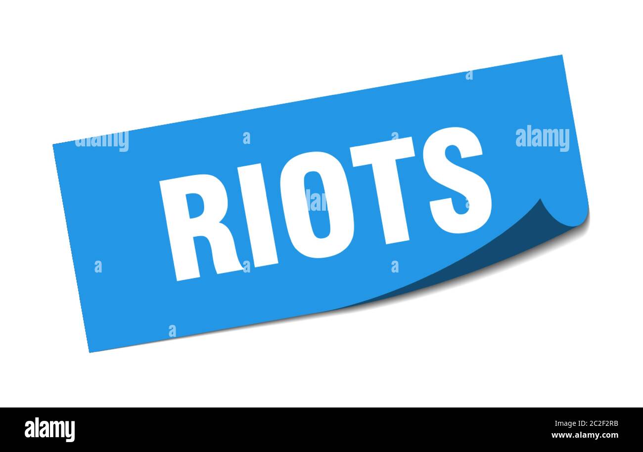 riots sticker. riots square isolated sign. riots label Stock Vector ...