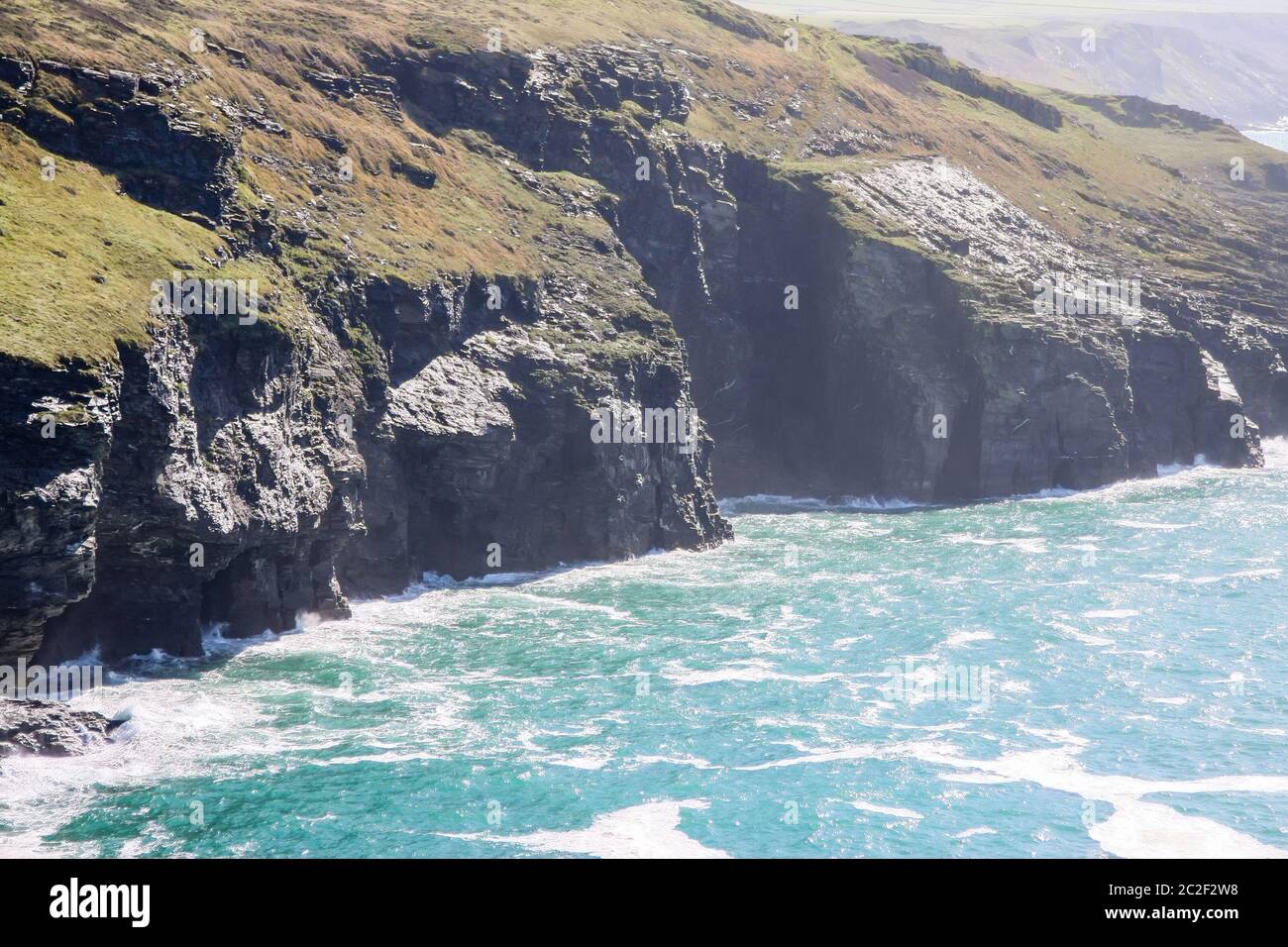 cornwall rough coast Stock Photo - Alamy