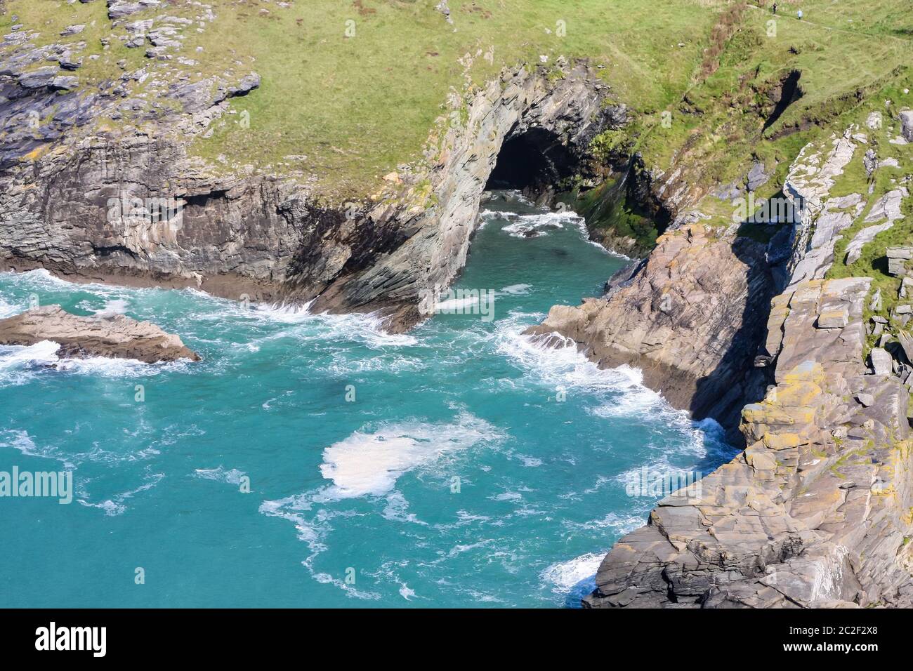 cornwall rough coast Stock Photo - Alamy