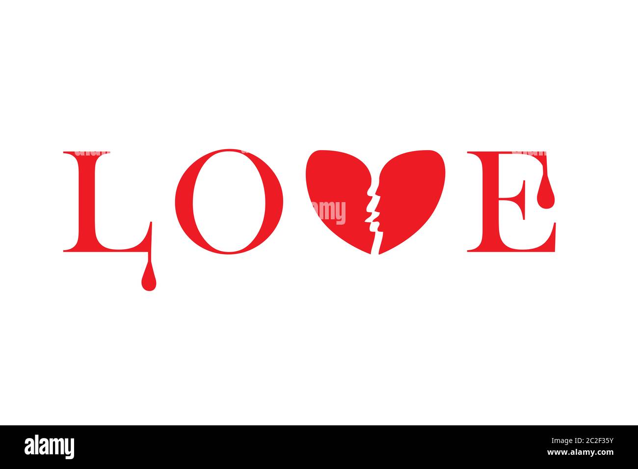 Heartbreak Illustration Concept Stock Photo - Alamy