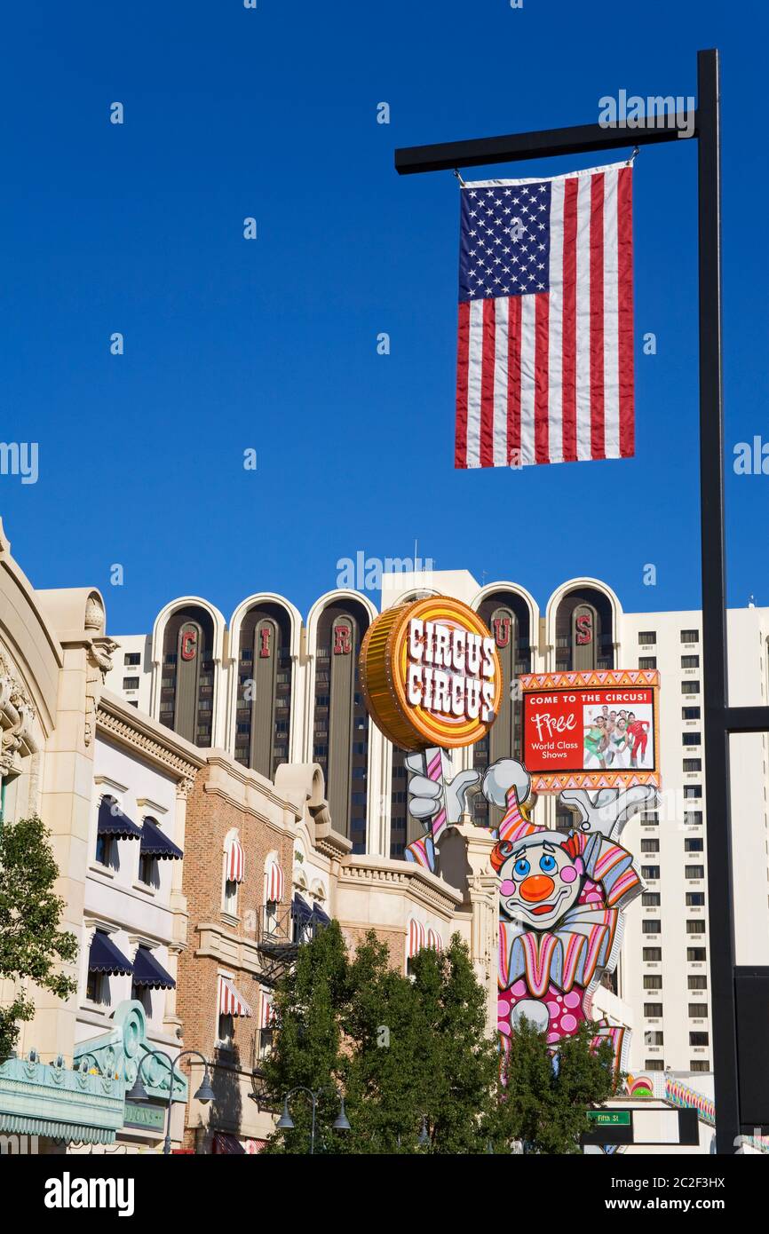 Virginia Street in downtown Reno, Nevada, USA Stock Photo - Alamy