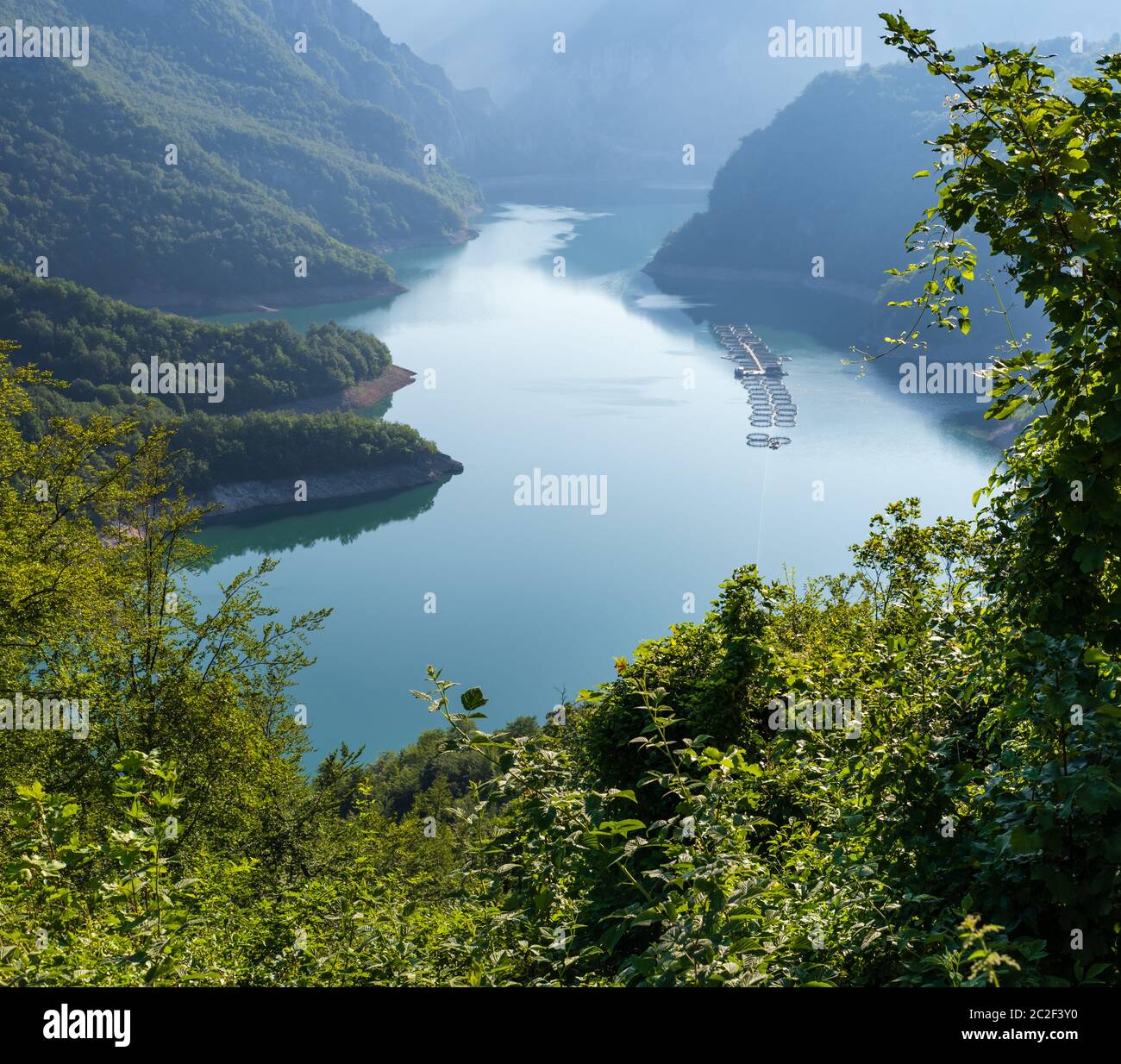 Piva Lake (Pivsko Jezero) view in Montenegro Stock Photo - Alamy