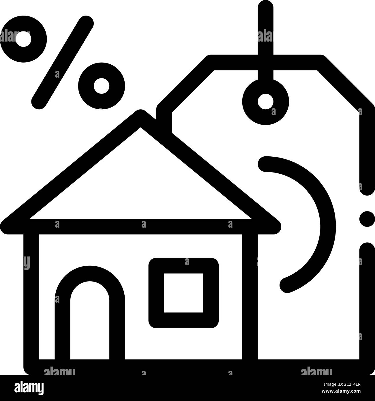 interest home purchase icon vector outline illustration Stock Vector ...