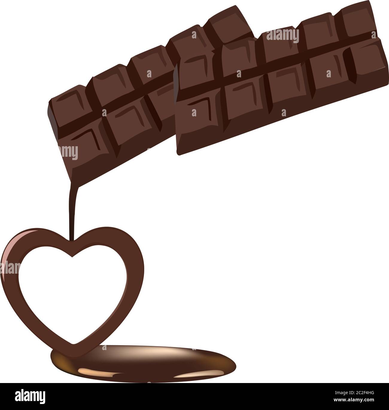 Chocolate bar in heart Cut Out Stock Images & Pictures - Alamy