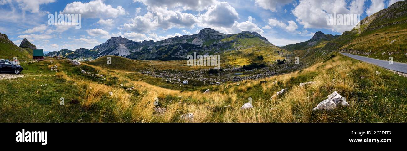 Summer mountain Durmitor National Park, Montenegro. Durmitor panoramic ...