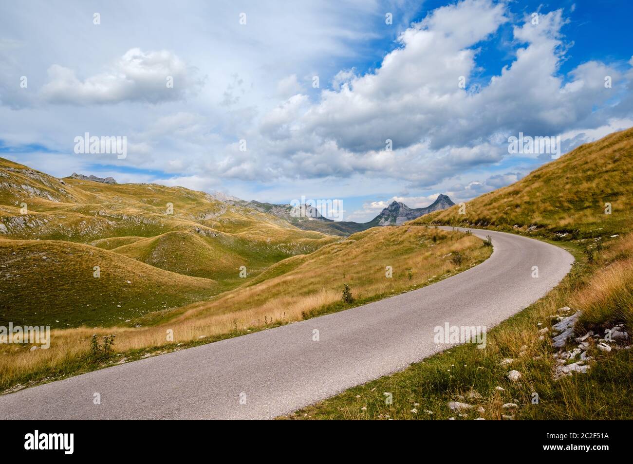 Summer mountain Durmitor panoramic road, Sedlo pass, Montenegro Stock ...