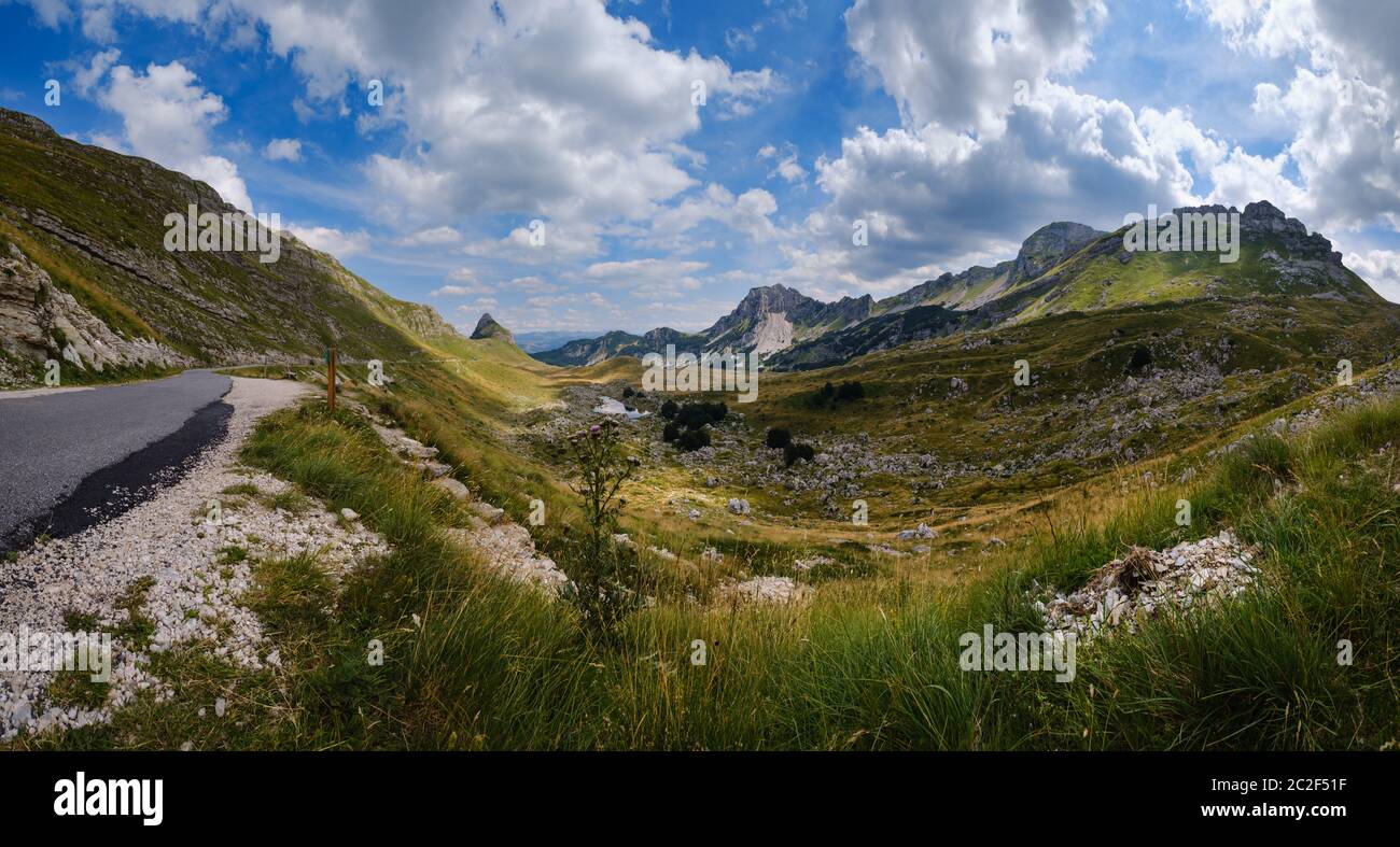 Summer mountain Durmitor National Park, Montenegro. Durmitor panoramic ...